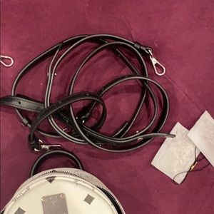 MCM | Bags | Mcm Logo White Mini Backpack | Poshmark